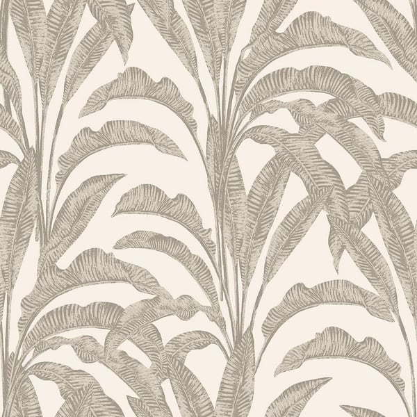 Veer Decor Luxe Tropical Palm Beige and Cream Wallpaper Sample VRNO07 ...
