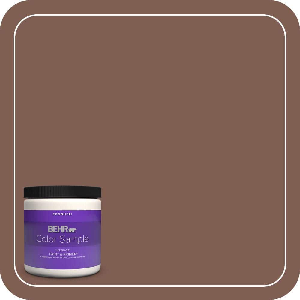 BEHR PREMIUM PLUS 8 oz. #N160-6 Spanish Chestnut Eggshell Enamel ...