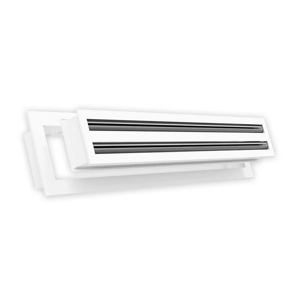 QuietCool 24 in. x 4 in. Aluminum Wall/Ceiling Linear Slot Diffuser in ...