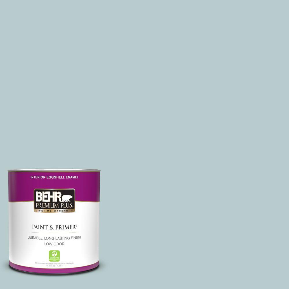 BEHR PREMIUM PLUS 1 qt. #MQ3-54 Dayflower Eggshell Enamel Low Odor ...
