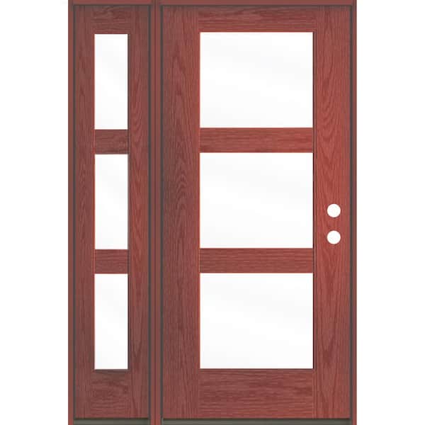 Krosswood Doors BRIGHTON Modern 50 in. x 79 in. 3-Lite Left-Hand ...