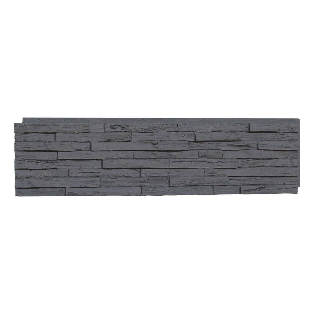 DuraKwik Stone Polyurethane Faux Contemporary Slatestone Panels -Coal ...