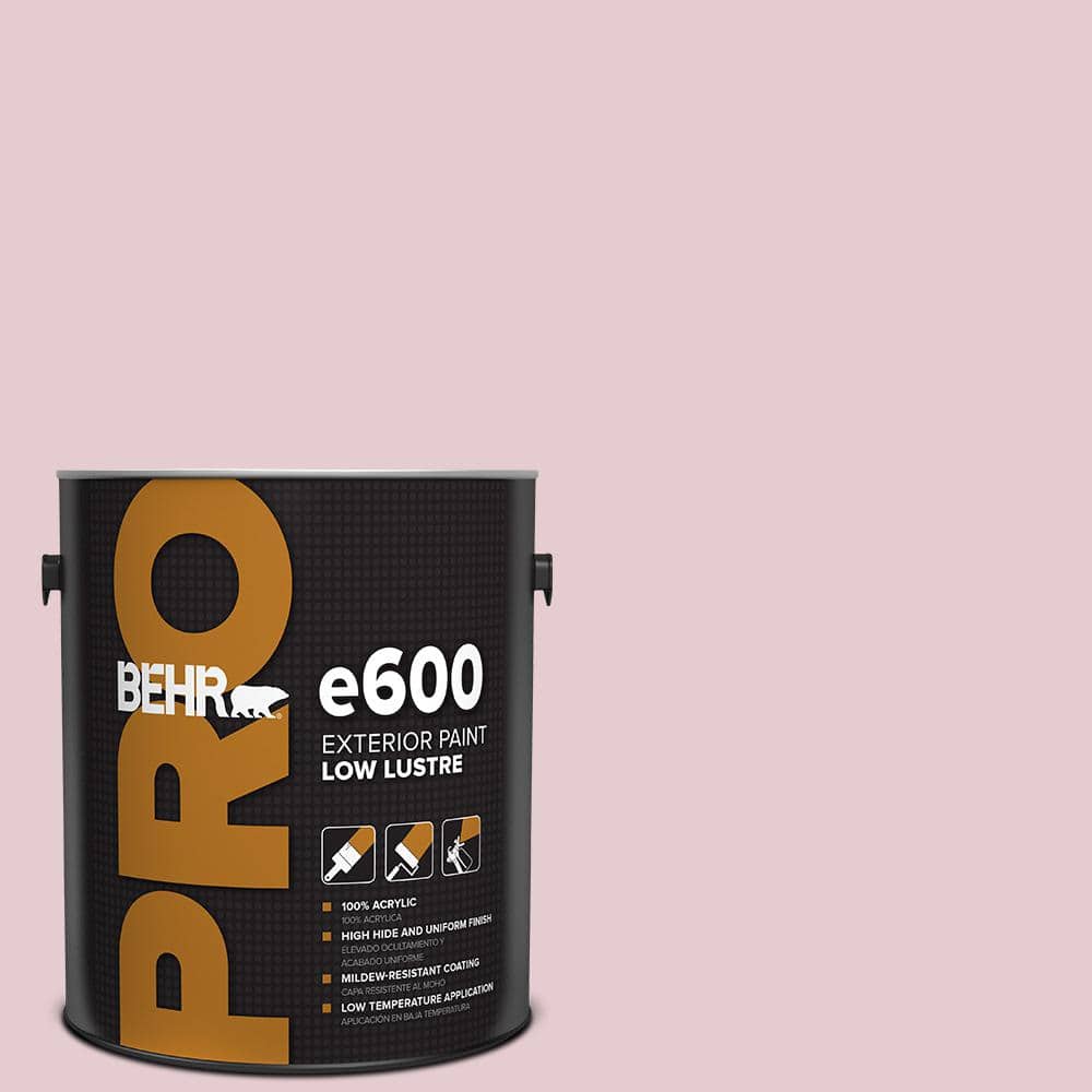 BEHR PRO 1 gal. #100C-2 Cool Pink Low Luster Exterior Paint PR62001 ...