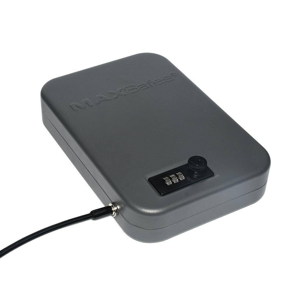 Large 16-Gauge Steel Portable Lock Box Safe with 3-Digit Combination ...