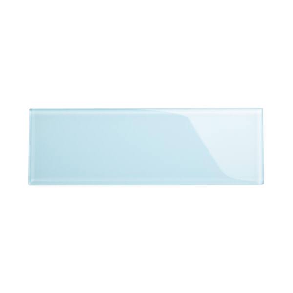 Reviews for Giorbello Morning Sky Blue 4 in. x 12 in. x 8mm Glass ...