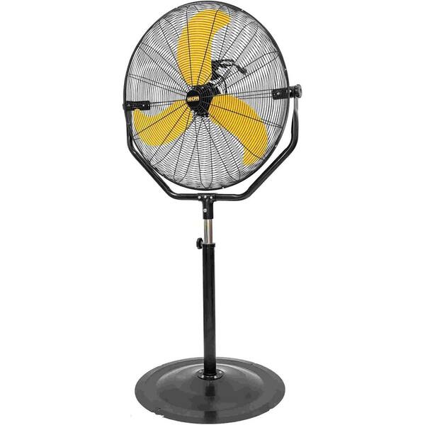 Tornado 30 in. 3-Speed High Velocity Oscillating Pedestal Fan in Black ...