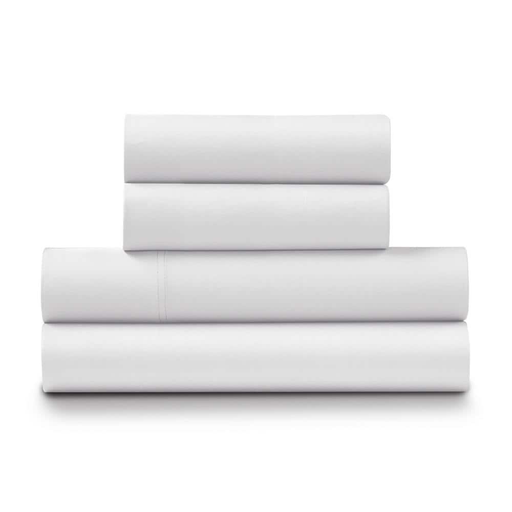 ELLA JAYNE Bamboo Deep-Pocket 4-Piece Full Sized, White Sheet Set EJPBSS-WH-2 - The Home Depot