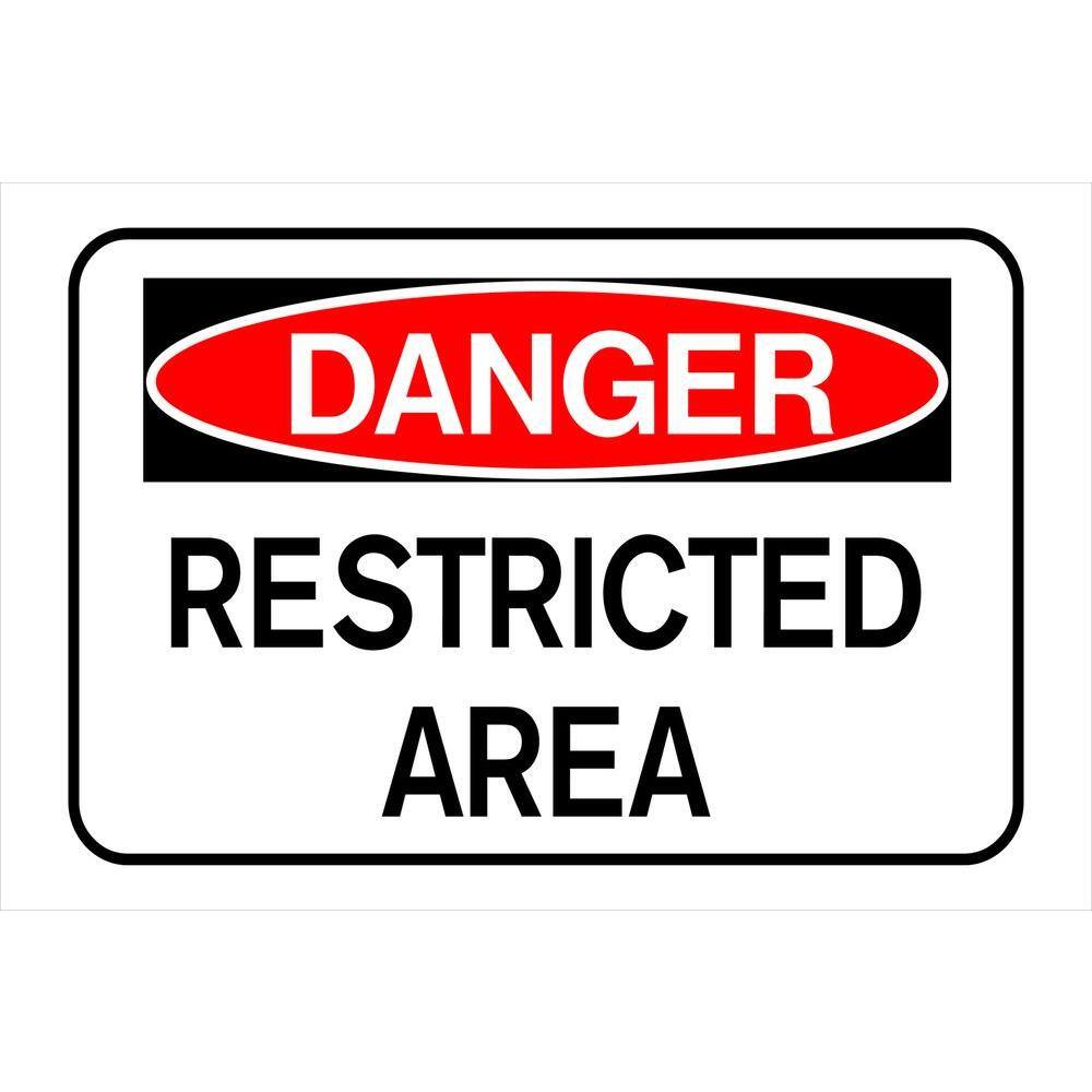 Hillman 8 in. x 12 in. Plastic Danger Restricted Area Sign 839976.0 ...