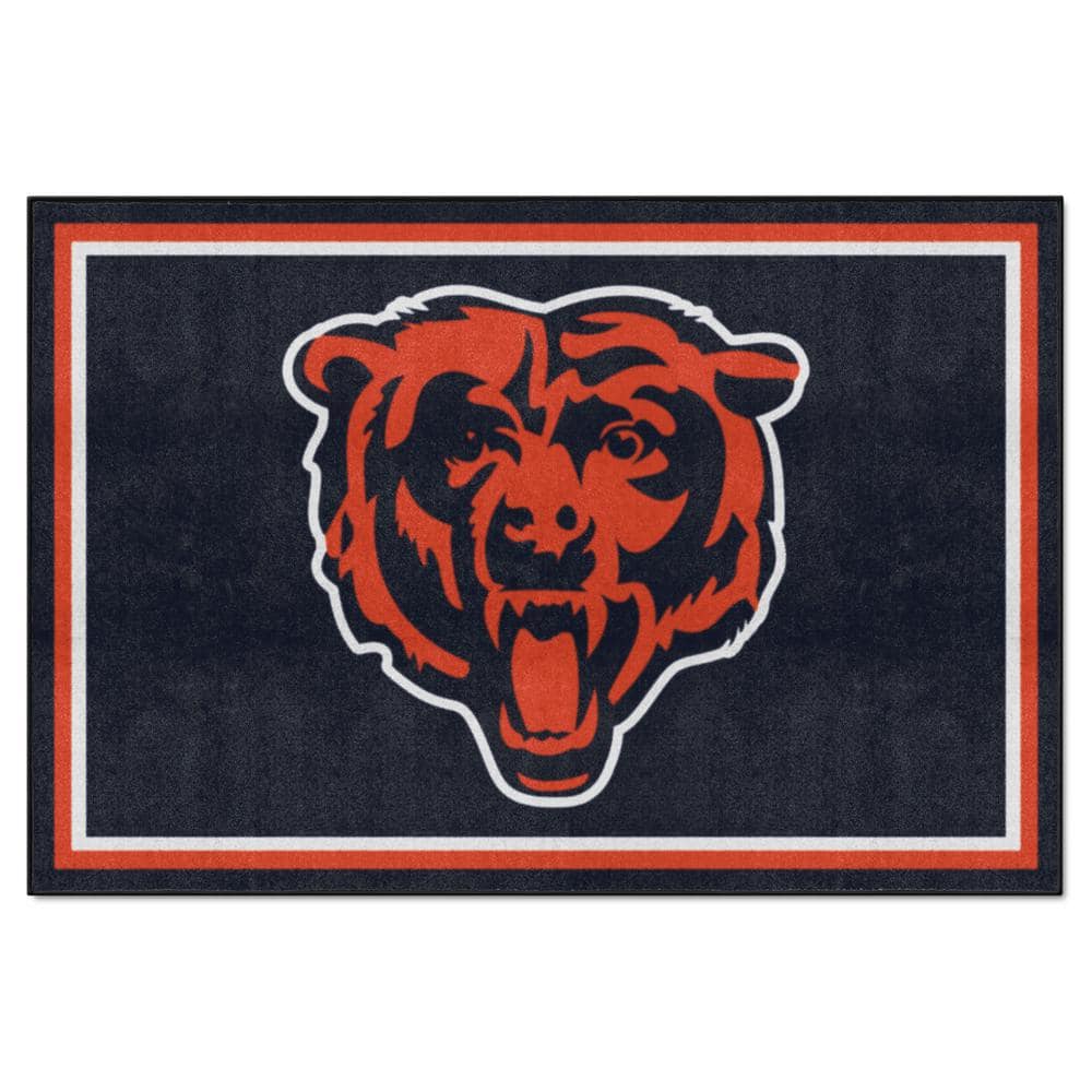 FANMATS Chicago Bears 5ft. x 8 ft. Plush Area Rug 39965 - The Home Depot