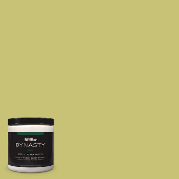 BEHR DYNASTY 8 oz. #PPU9-07 Fresh Sprout Semi-Gloss Enamel Stain ...
