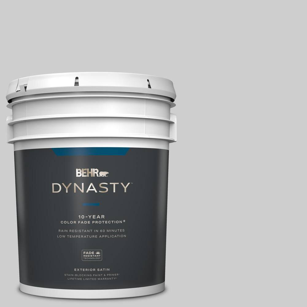 BEHR DYNASTY 5 gal. #770E-2 Silver Screen Color Satin Enamel Exterior ...