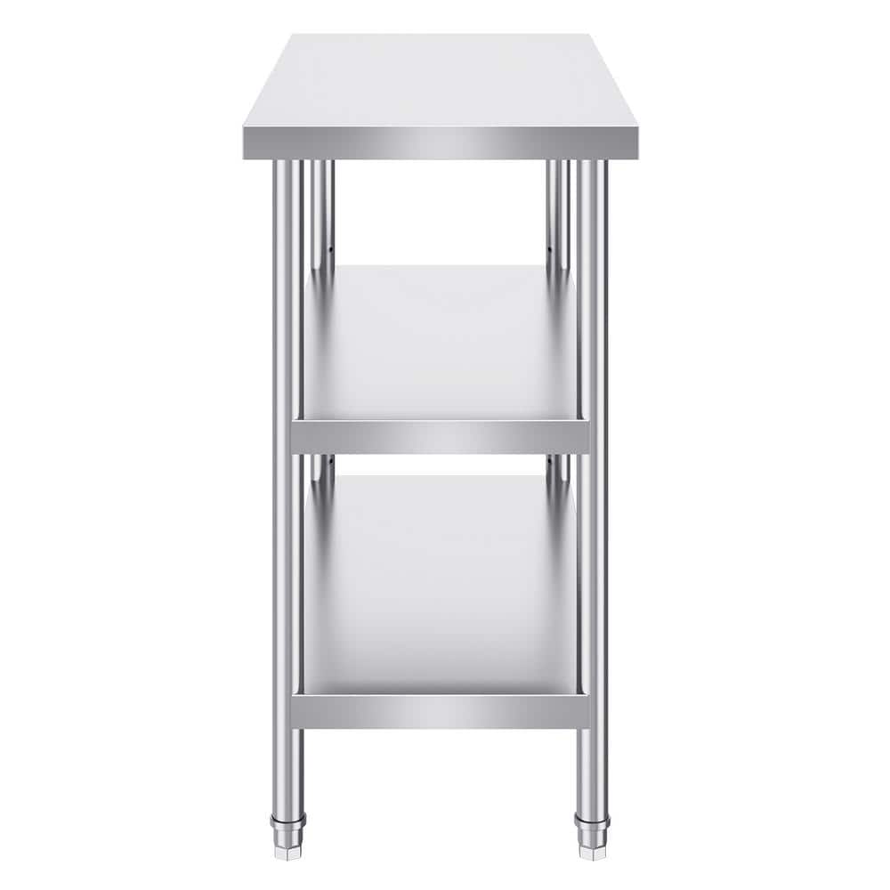 SVOPES 18 x 36 in. Stainless Steel Kitchen Prep Table, Commercial ...