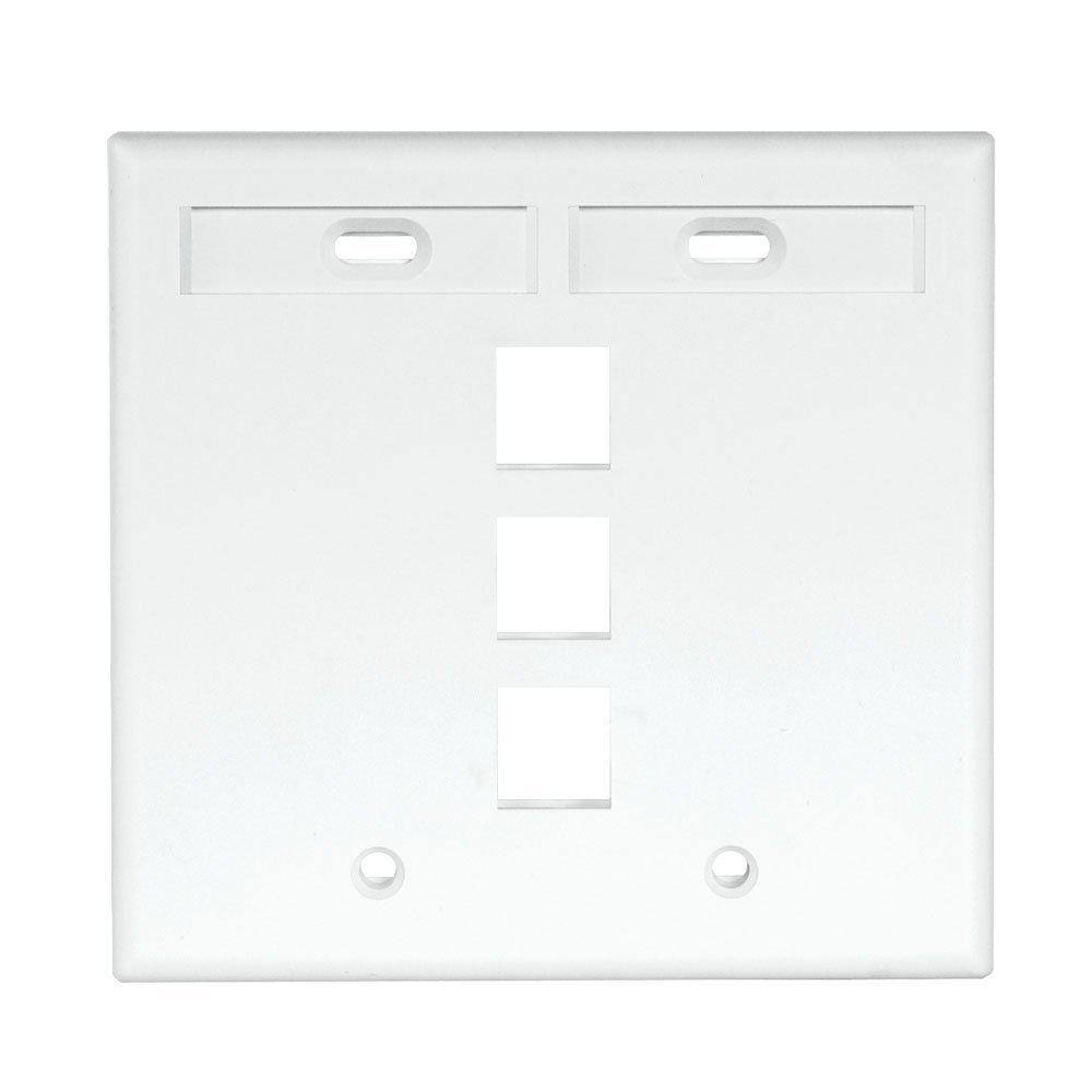 Leviton White 2-Gang Audio/Video Wall Plate (1-Pack) 42080-3WP - The ...