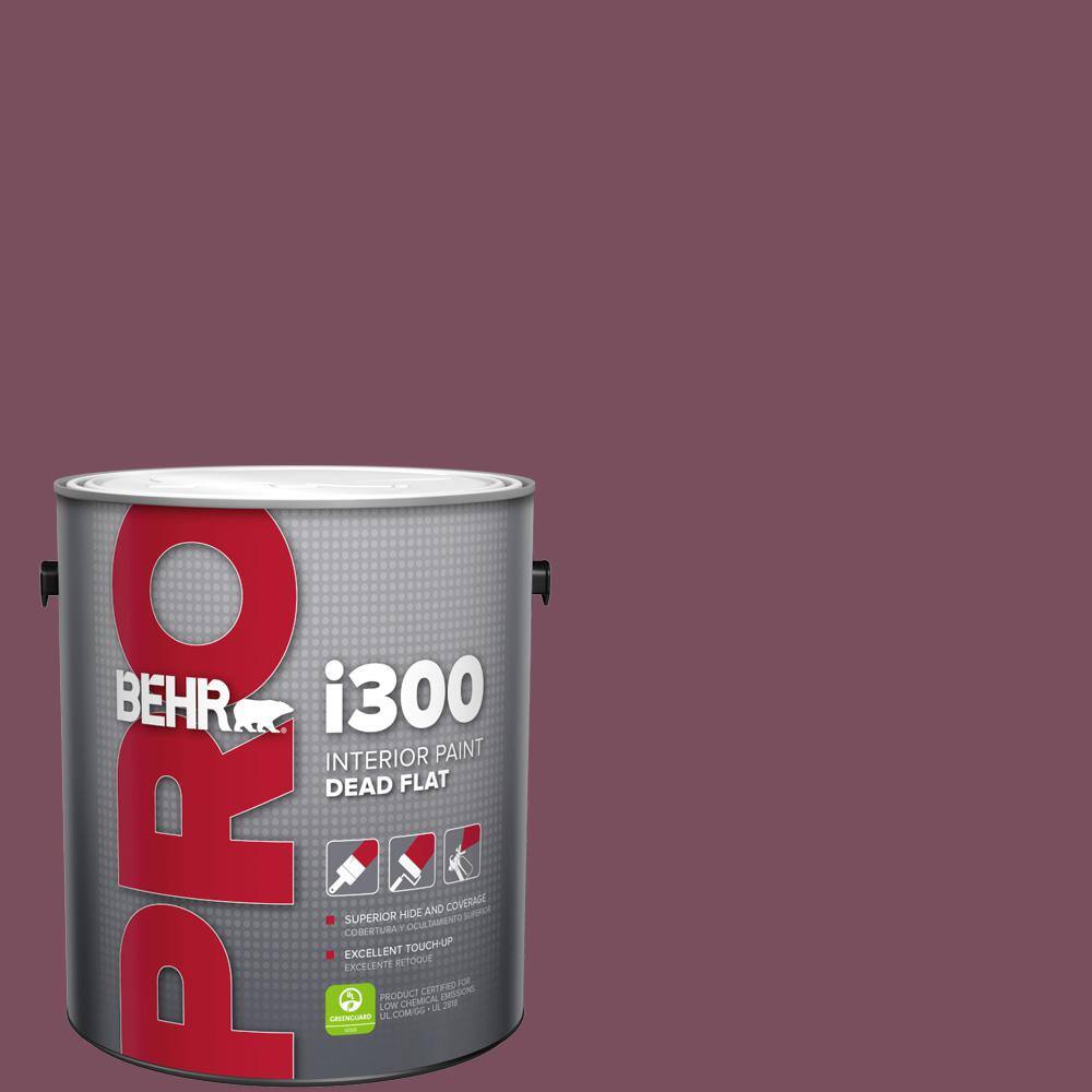 BEHR PRO 1 gal. #100D-7 Maroon Dead Flat Interior Paint PR31301 - The ...