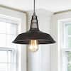 LNC Barnyard II 1-Light Bronze Indoor Ceiling Warehouse Barn Light ...