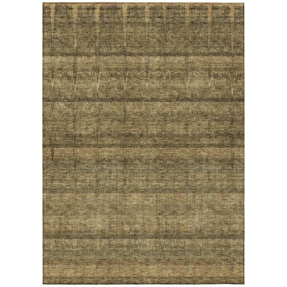 HomeRoots Brown, Beige, Chocolate 9 ft. x 12 ft. Woven Striped ...