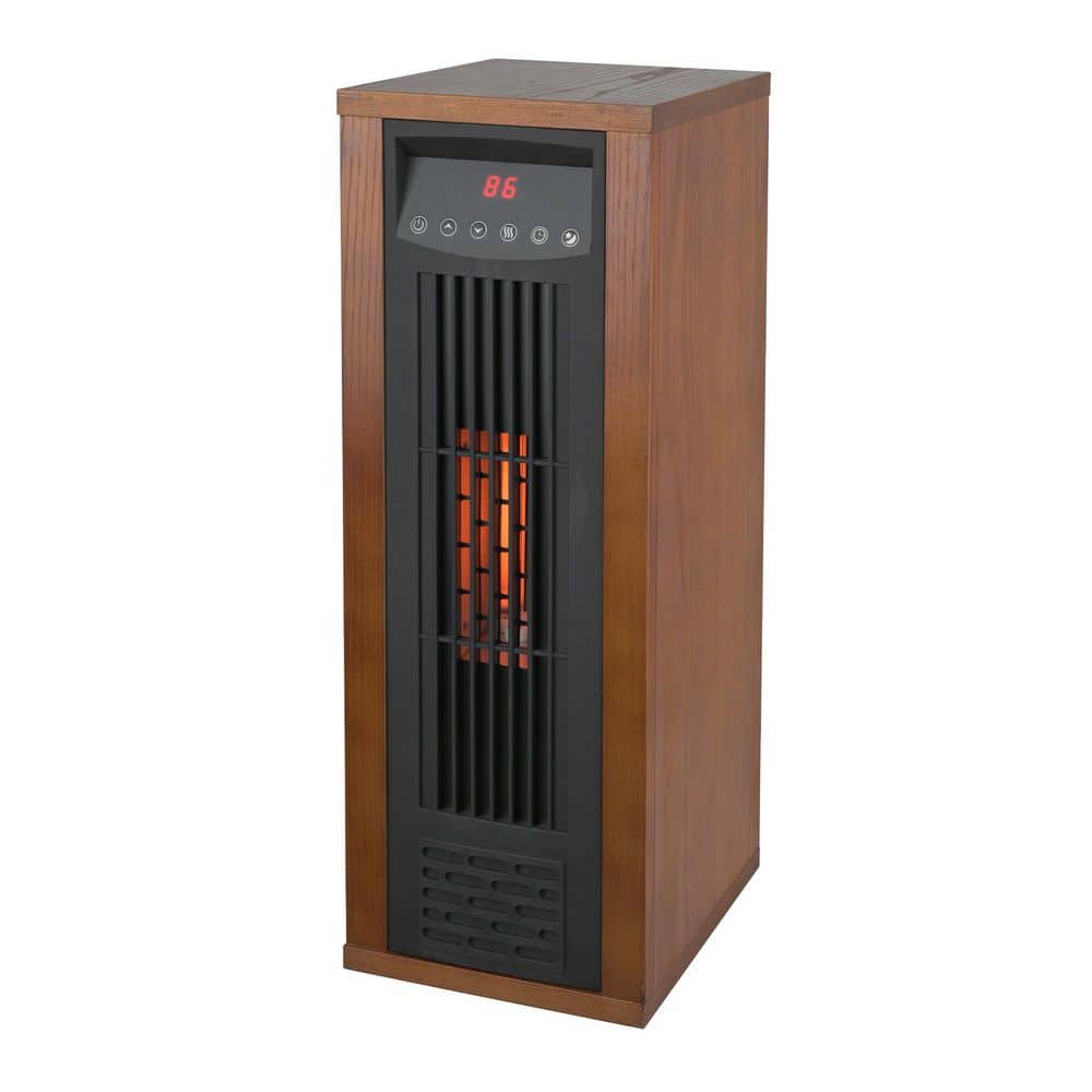IHOMEadore 1500-Watt Walnut Convection 3-Modes Electric Tower Cabinet ...