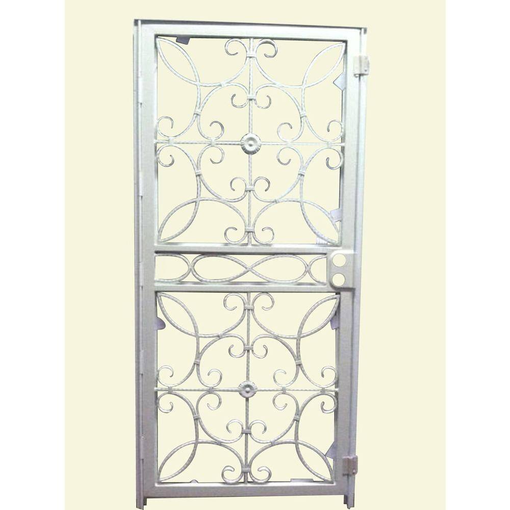Grisham 36 in. x 80 in. 467 Series White Prehung Universal Hinging ...