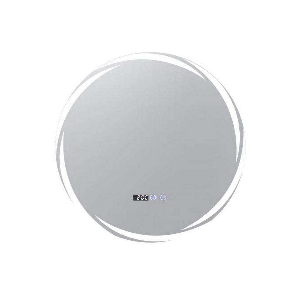 Puluomis 23.6 in. W x 23.6 in. H Round Frameless Anti-Fog LED Light ...