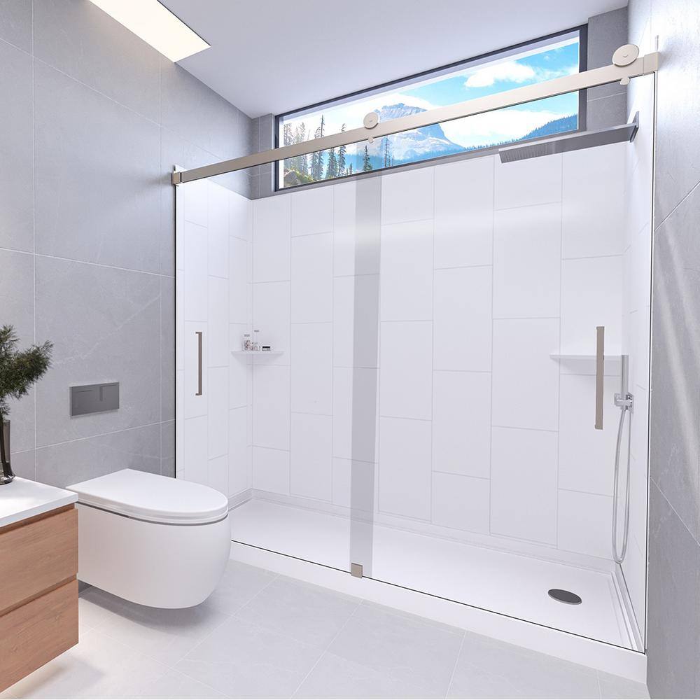NuVo Winter White-Tetherow 60-in x 36-in x 83-in Base/Wall/Door ...