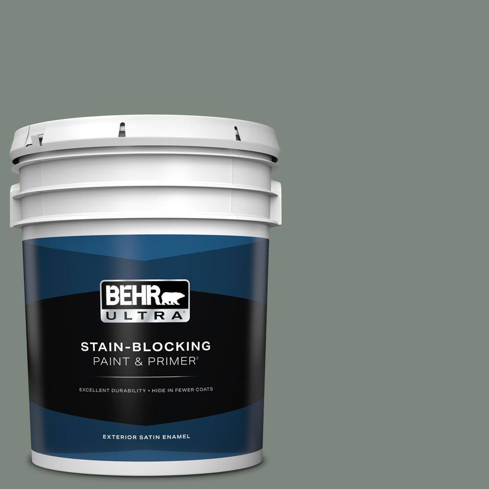 BEHR ULTRA 5 gal. #700F-5 Wild Sage Satin Enamel Exterior Paint ... BEHR ULTRA 5 gal. #700F-5 Wild Sage Satin Enamel Exterior Paint ...