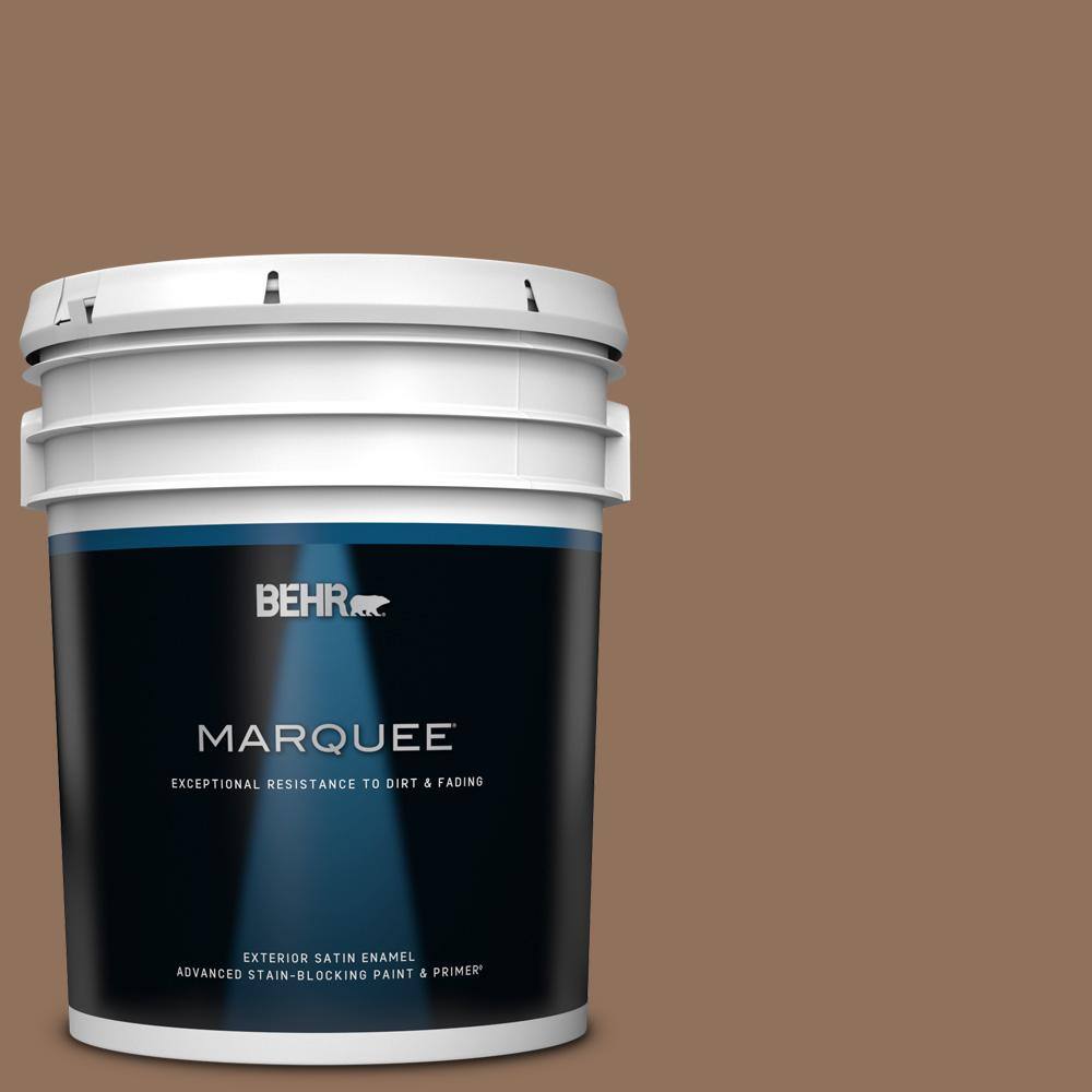 BEHR MARQUEE 5 gal. #N240-6 Wild Mustang Satin Enamel Exterior Paint ...
