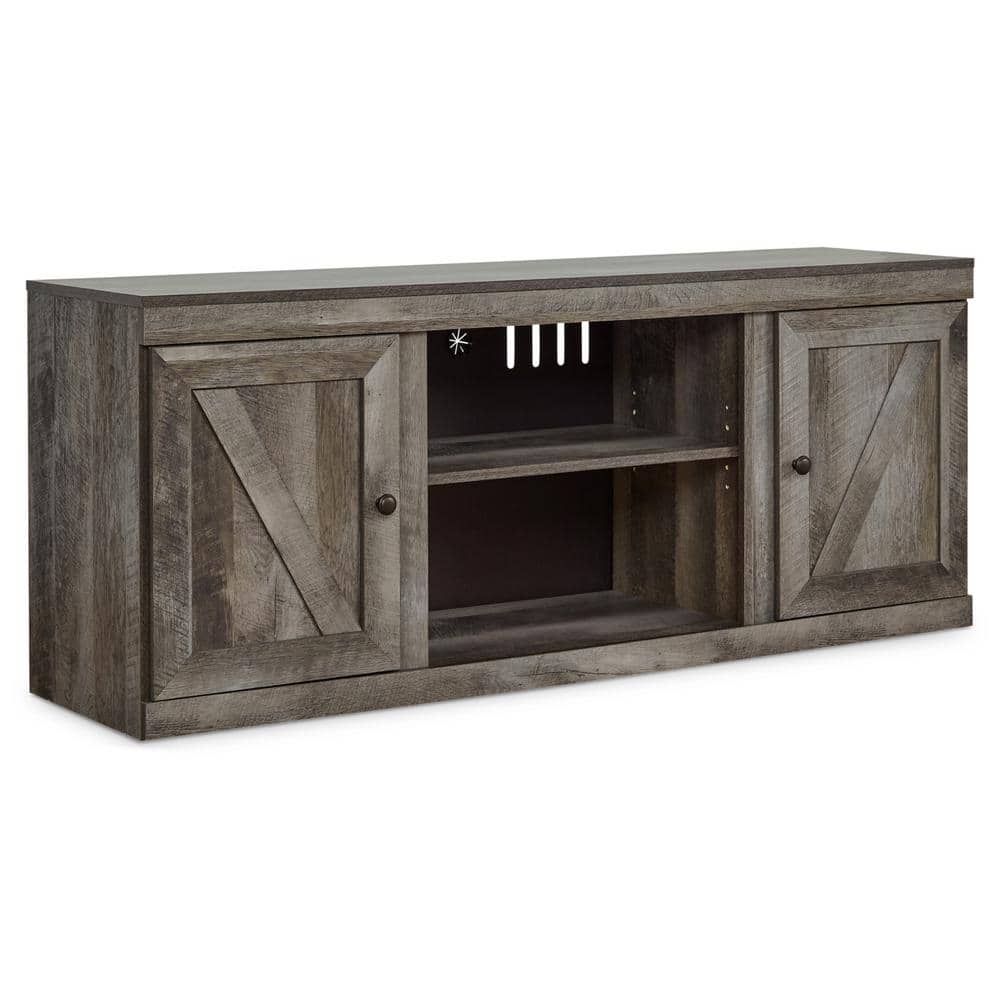 Signature DESIGN BY ASHLEY Wynnlow Gray TV Stand Fits TV's up to 69 in ...