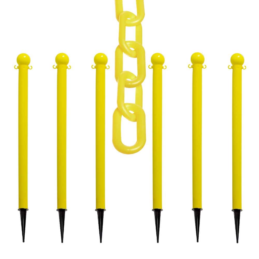 Mr. Chain Yellow Light Duty Ground Pole and Chain Kit 70302-6 - The ...
