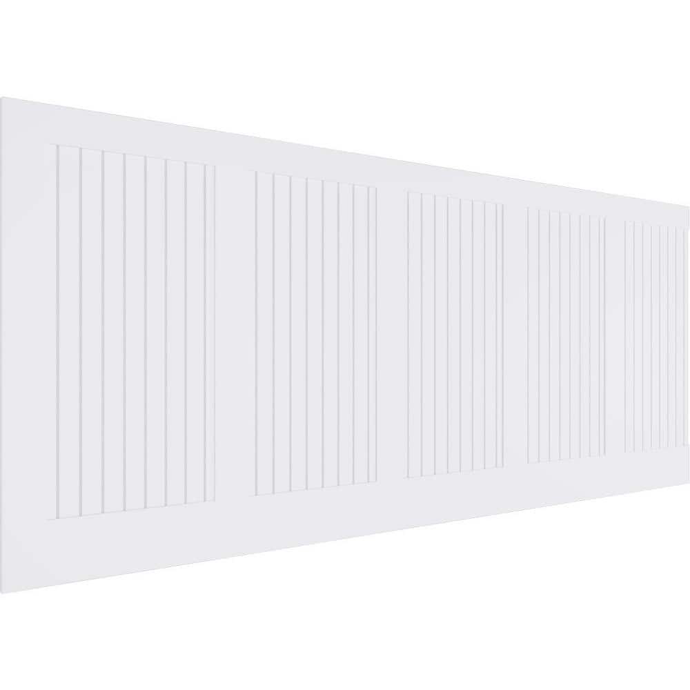 Ekena Millwork 40 in. H x 94-1/2 in. W 26.24 sq. ft. Framed Beadboard ...