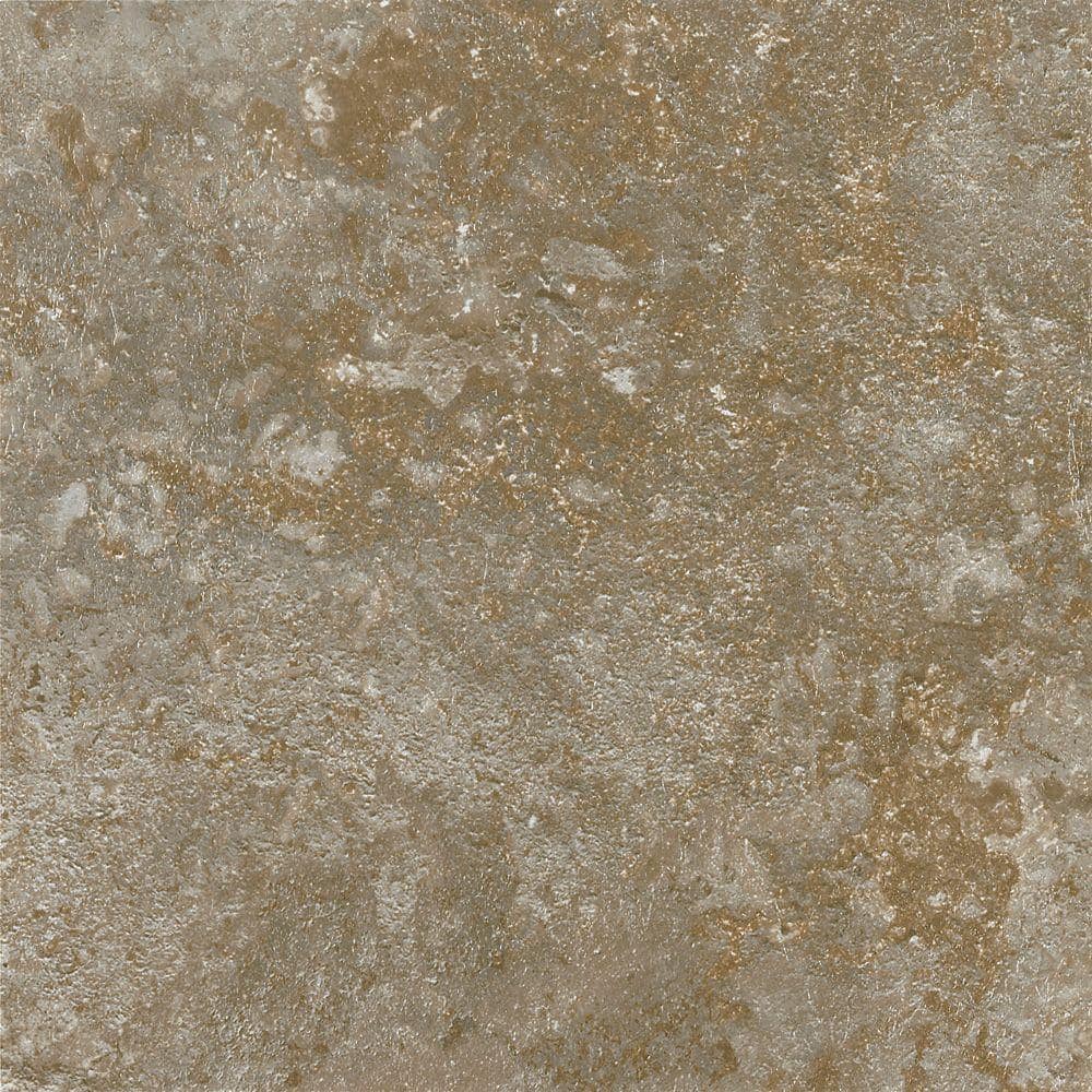 Armstrong Harbour Travertine Fawn 0.1 in. x 12 in. x 12 in. Peel and ...
