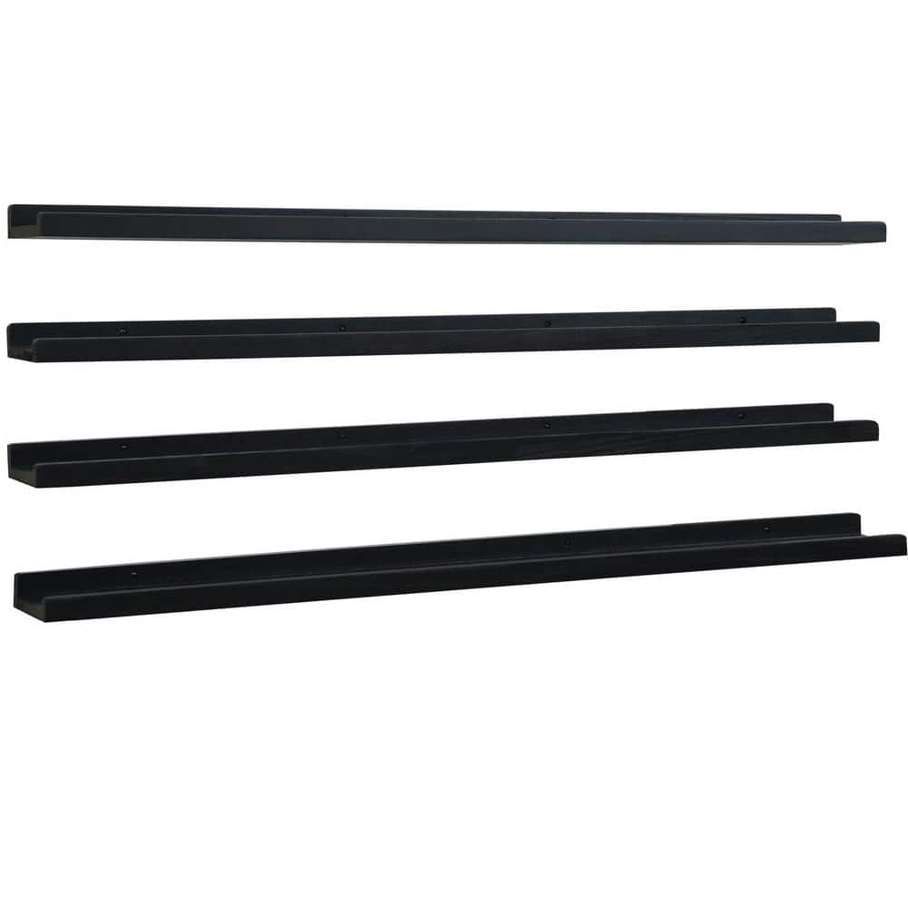 47 in. W x 5 in. D Black Floating Shelves, Decorative Wall Shelf with ...