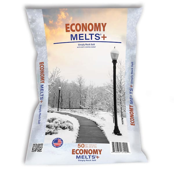 ECONOMY MELTS+ Simply Rock Salt 50 lbs. Screened and Dried Formulated ...