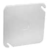 Southwire 4 in. Steel Metallic Square Cover, Flat with 1/2 in. Knockout ...