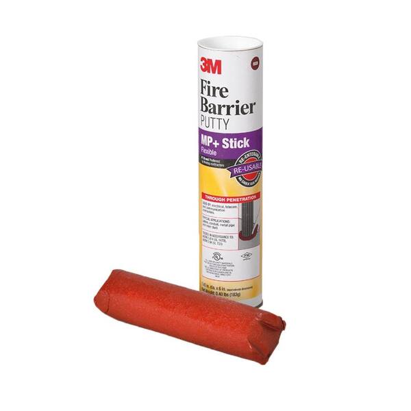 3M Fire Barrier 1.45 in. x 6 in. Moldable Putty Stix MP+ Flexible-MP+ ...