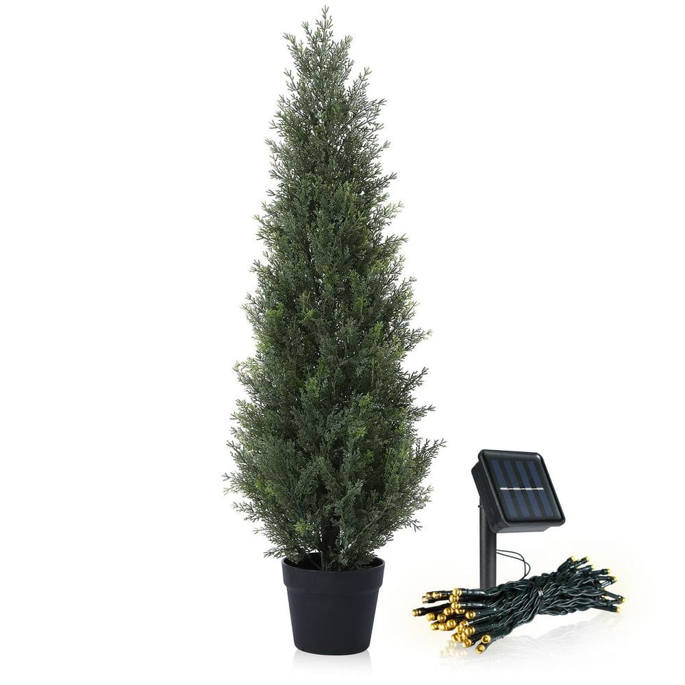 DR.Planzen 4 ft. Artificial Cedar Topiary Trees , Fake Cypress Plants ...