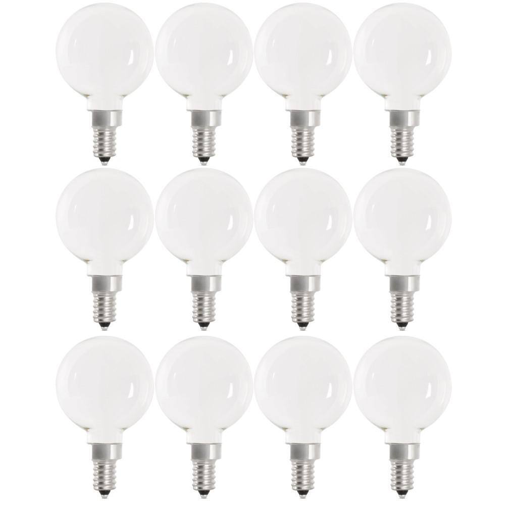 Feit Electric 40-Watt Equivalent G16.5 Globe Dimmable Filament White ...