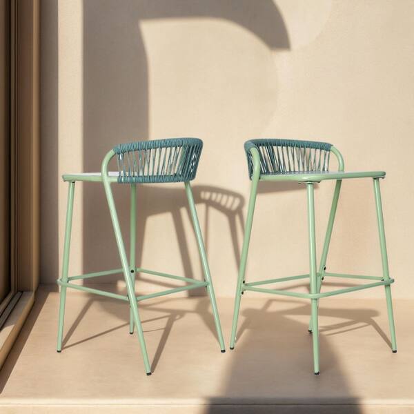 CHRISTOPHER KNIGHT HOME Hastings 29 in. Patio Rope and Aluminum Outdoor ...