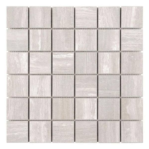 Ivy Hill Tile Atlanta Taupe 3.89 in. x 0.31 in. Matte Porcelain Mosaic ...