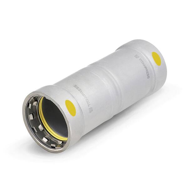 T TITANPRESS 1-1/2 in. Carbon Steel Press Extended Coupling HNBR Gas ...