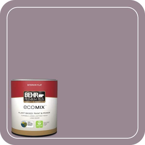 BEHR PREMIUM PLUS 1 qt. #690F-5 Purple Mauve Flat EcoMix Plant-Based ...
