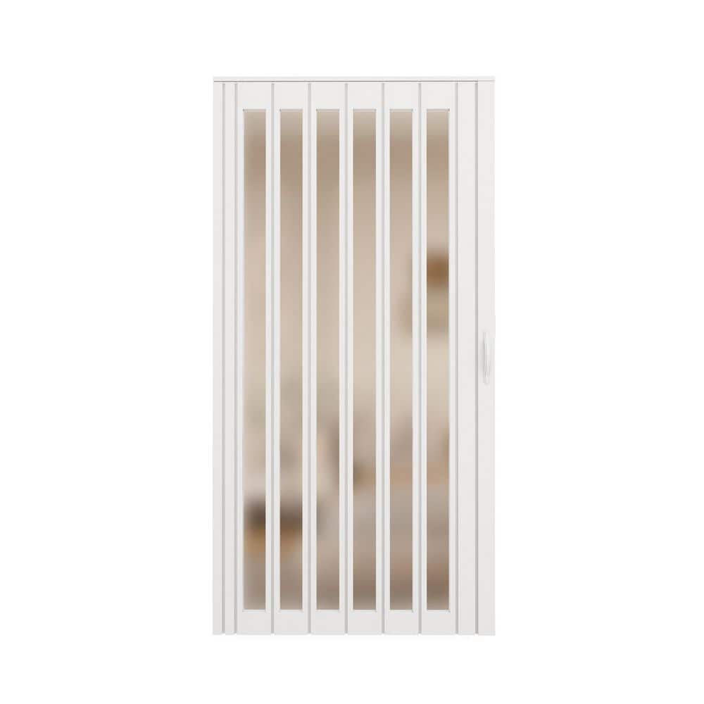 ARK DESIGN Blackout Door 36 in. x 80 in. White Dual 1-Lite PVC ...