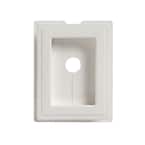 Ply Gem 6 in. x 7.5 in. Split Recessed Mounting Block White MBLKRH04H