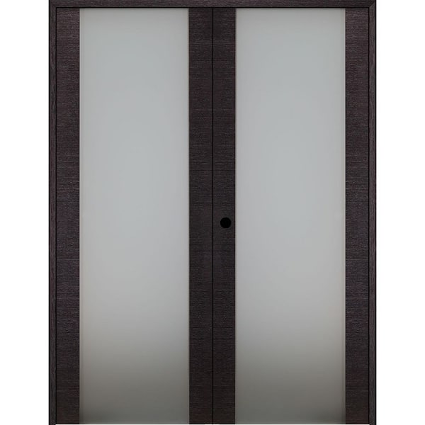 Belldinni 72 in.x 80 in. Right H Active Black Apricot Glass ...
