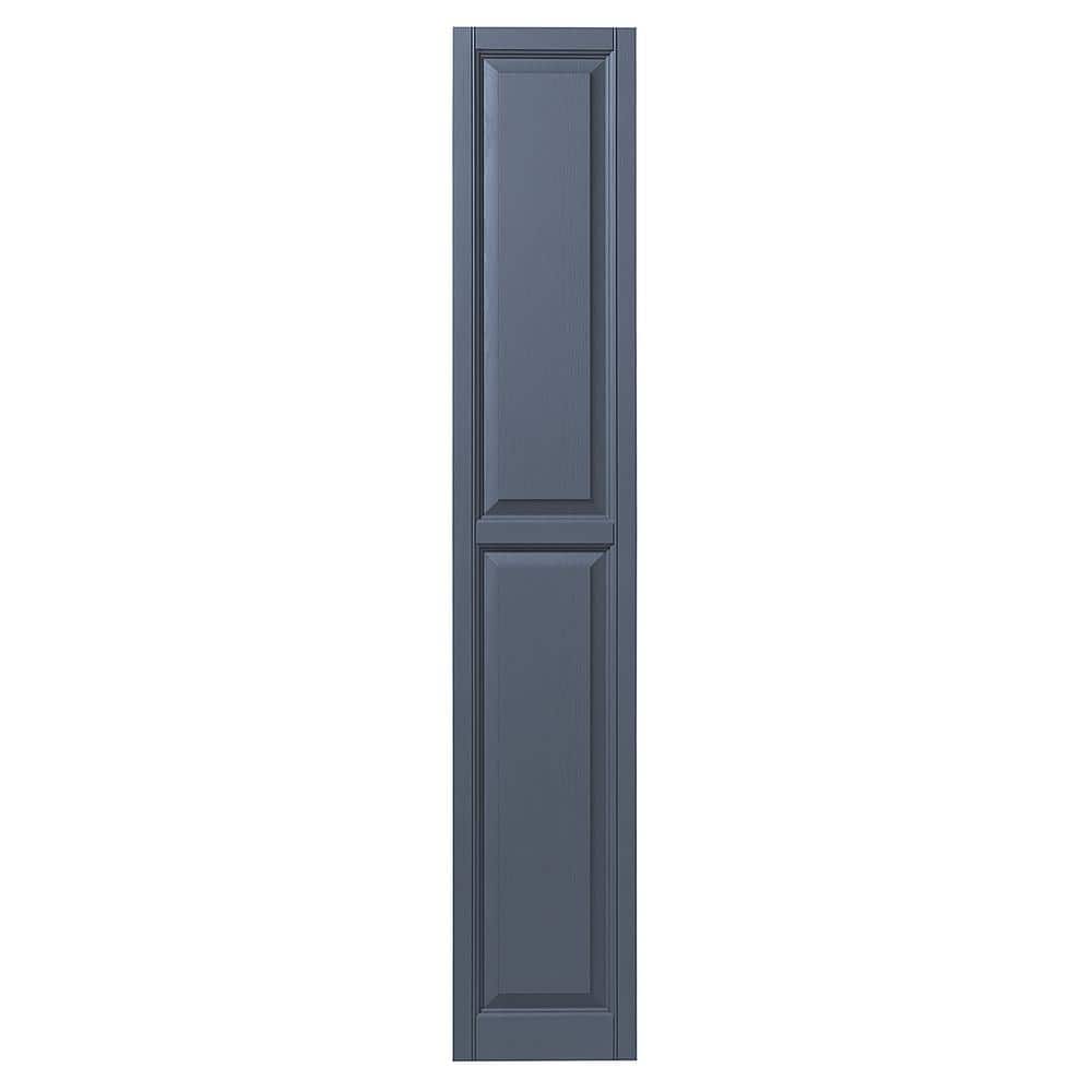 Ply Gem 15 in. x 81 in. Raised Panel Polypropylene Shutters Pair in ...