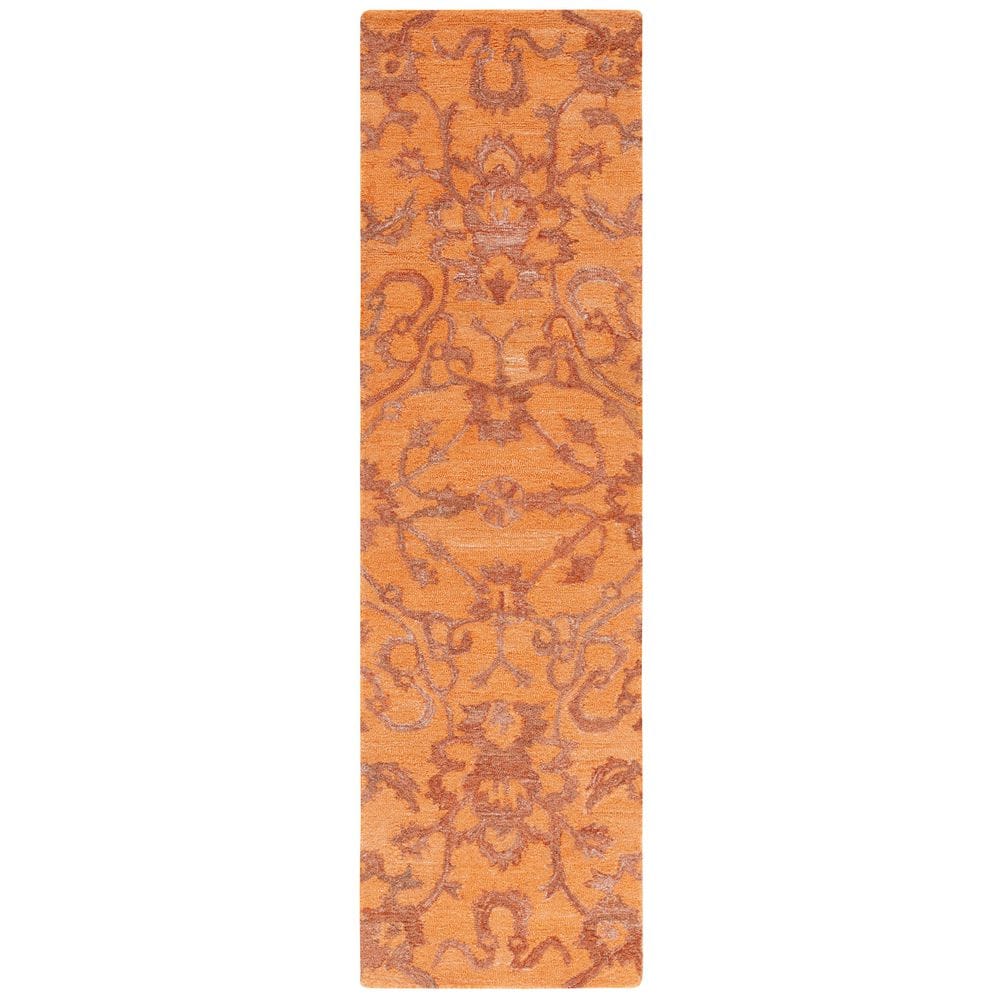 SAFAVIEH Anatolia 2 ft. x 8 ft. Rust Traditional Garden Runner Rug ...