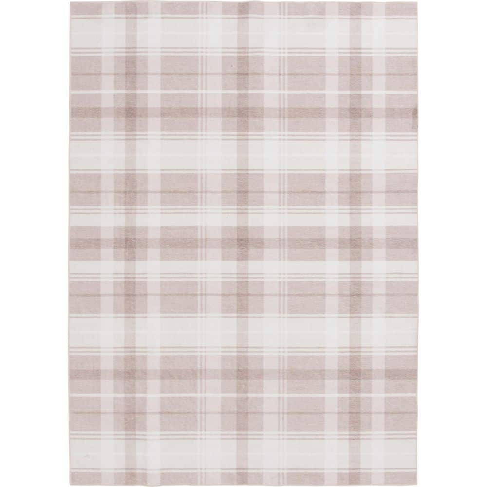 LOOMAKNOTI Wipe Up Amretan Beige Washable 7 ft. 6 in. x 9 ft. 6 in ...