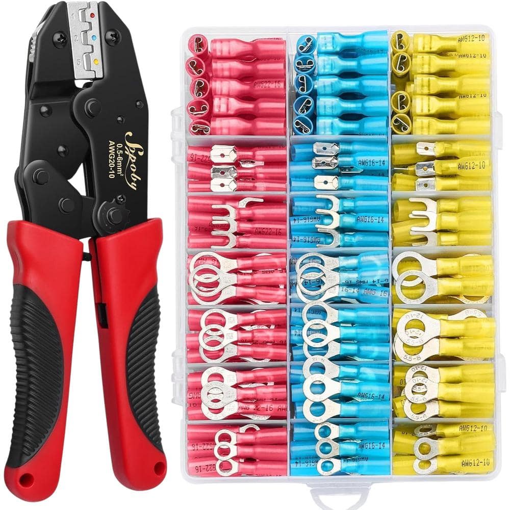 Lukyamzn 300-Pieces Heat Shrink Wire Connectors with Tinned Copper ...