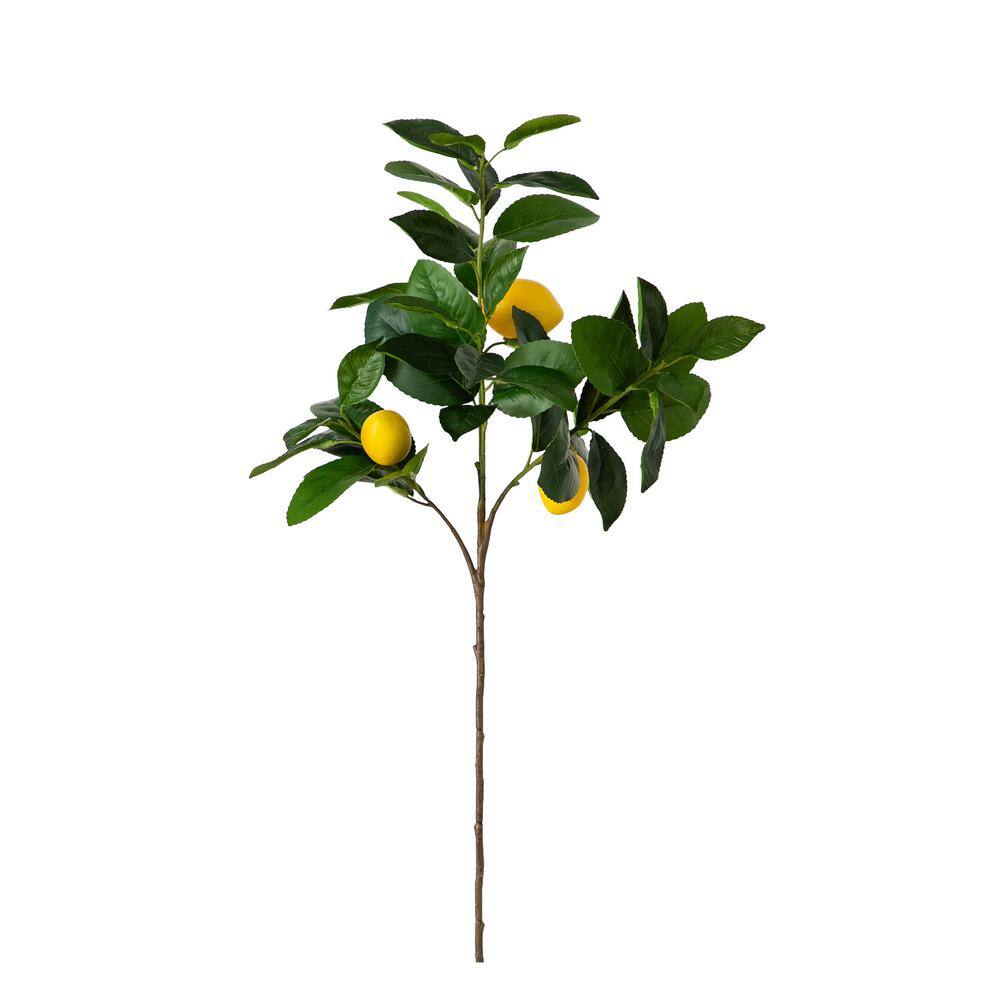 Nearly Natural 28 in. Artificial Lemon Stems, Set of 3 2427-S3 - The ...