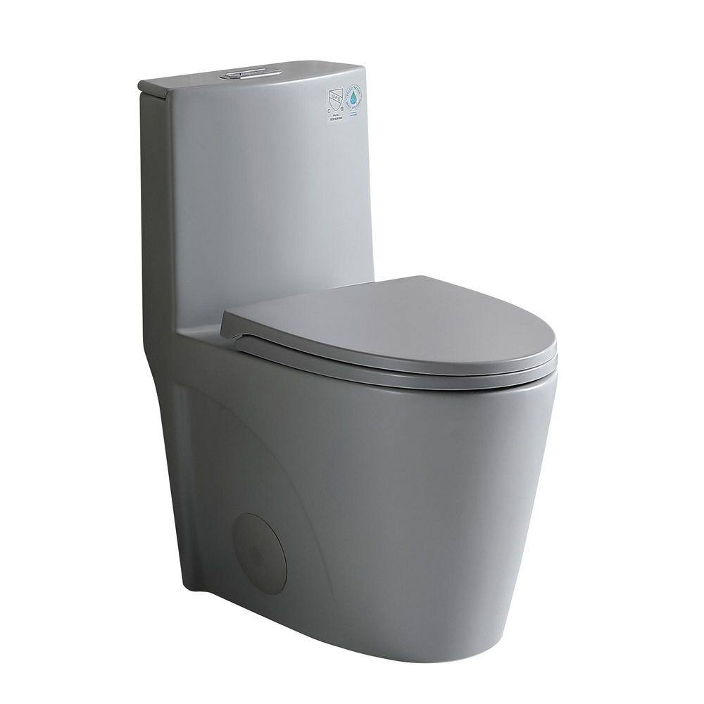 MEDUNJESS Bina 12 in. Rough in 1-Piece 1.1 GPF/1.6 GPF Dual Flush ...