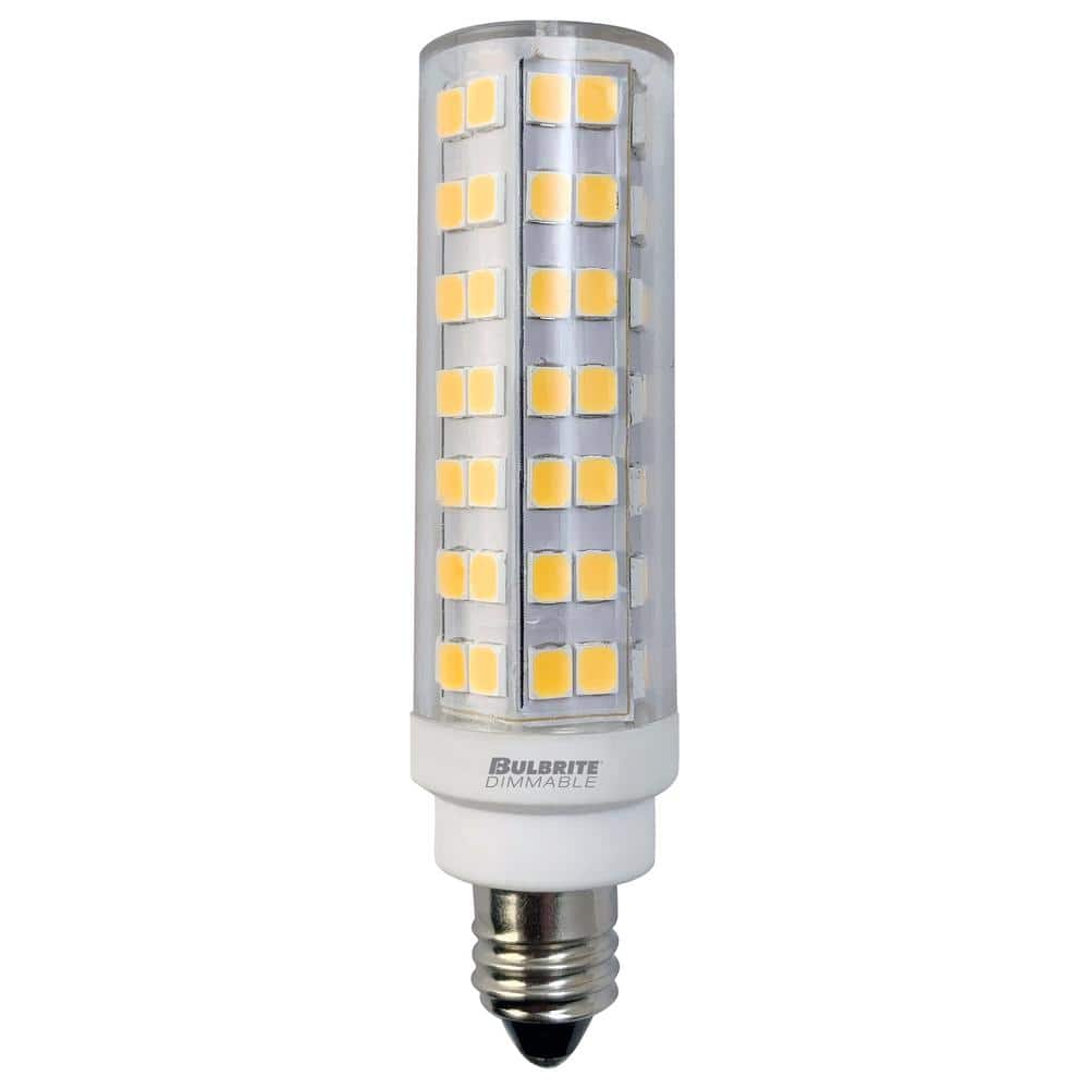 Bulbrite 70 - Watt Equivalent Soft White Light T6 (E11) Mini-Candelabra Screw, Dimmable Clear ...